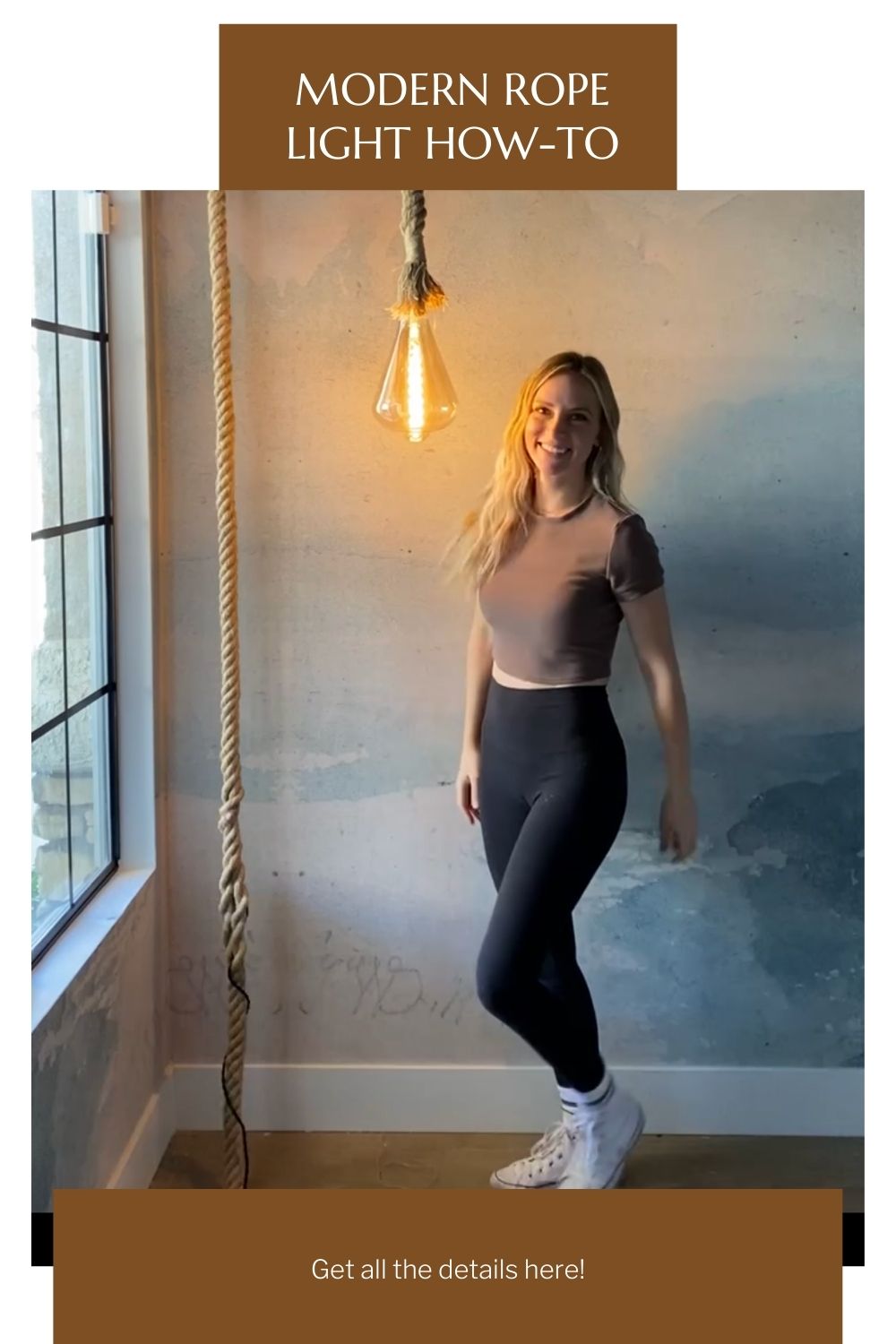 DIY Hanging Rope Light Tutorial - Angela Rose Home