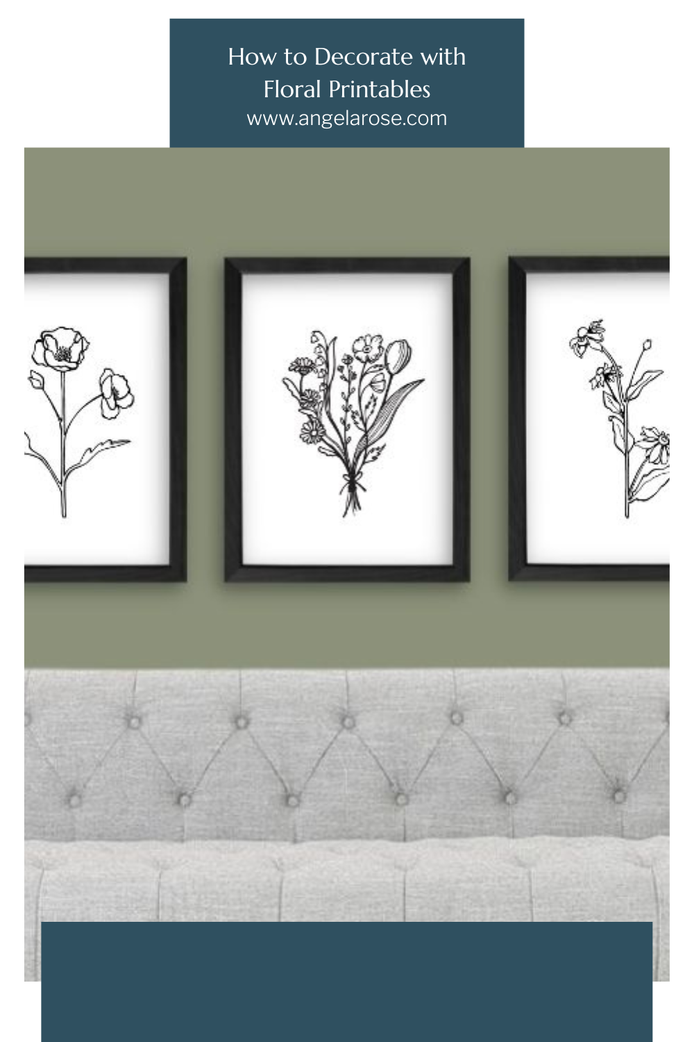 How to Decorate with Floral Printables - Angela Rose Home