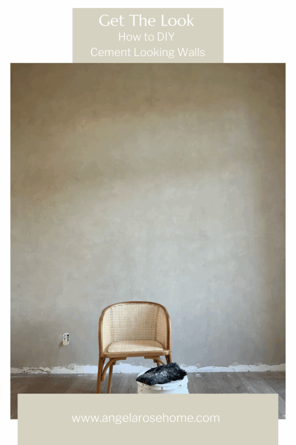 How to Get Sleek Cement Looking Walls - Angela Rose Home