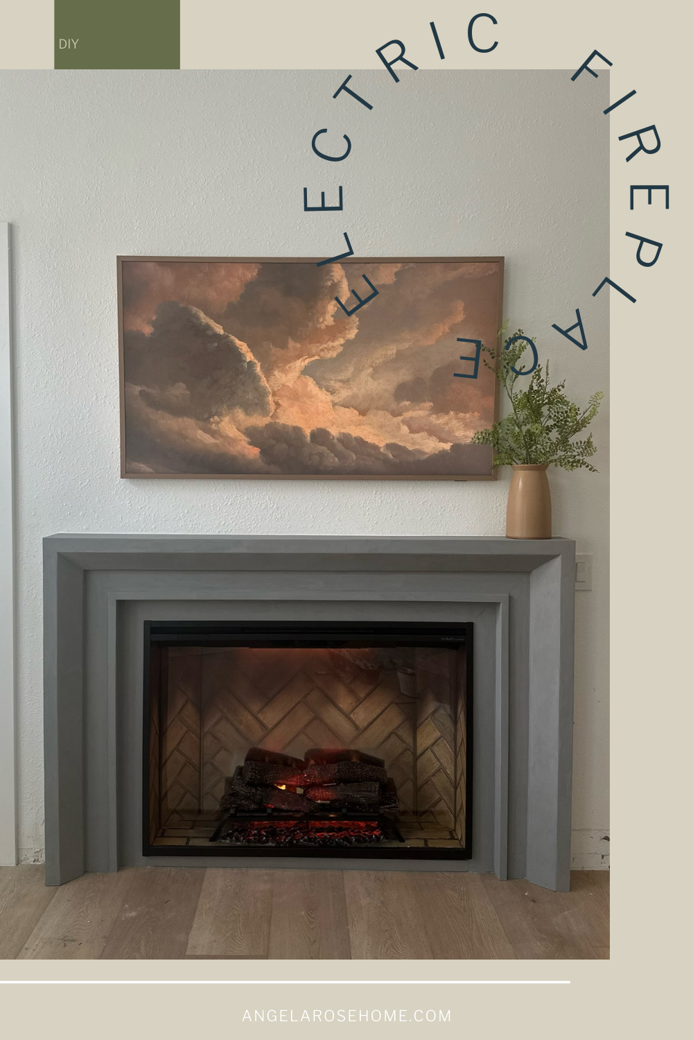 Electric Fireplace DIY With Custom Surround - Angela Rose Home
